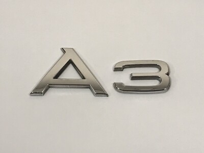 For Audi A3 OEM Chrome Rear Letter Tail Badge Trunk Emblem Badge Logo ...