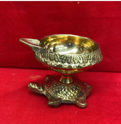 Engraved Handmade Brass Tortoise Turtle Stand Kuber Diya Oil Lamp ...