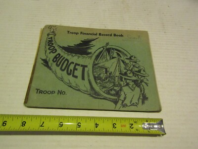 VINTAGE BOY SCOUT SCOUTING TROOP FINANCIAL RECORD BOOK 1939 BUDGET ...