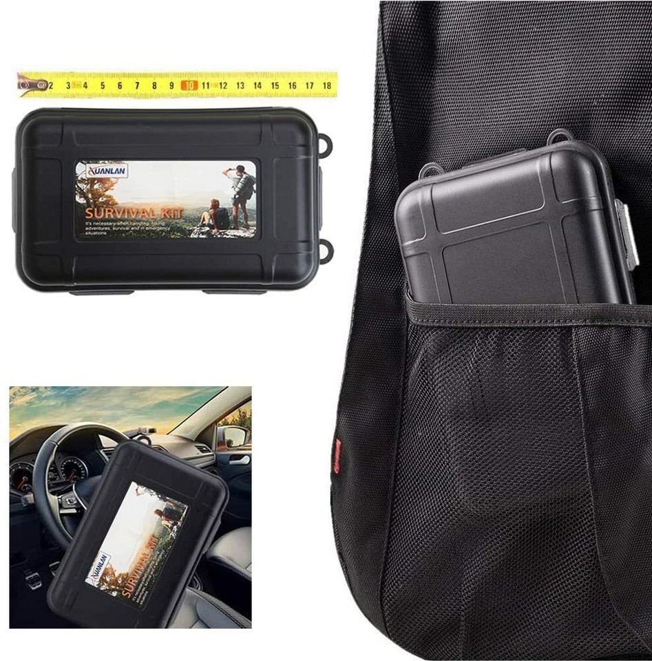 Outdoor Emergency Survival Kit Tactical Gear Camping Tool + Solar Power ...