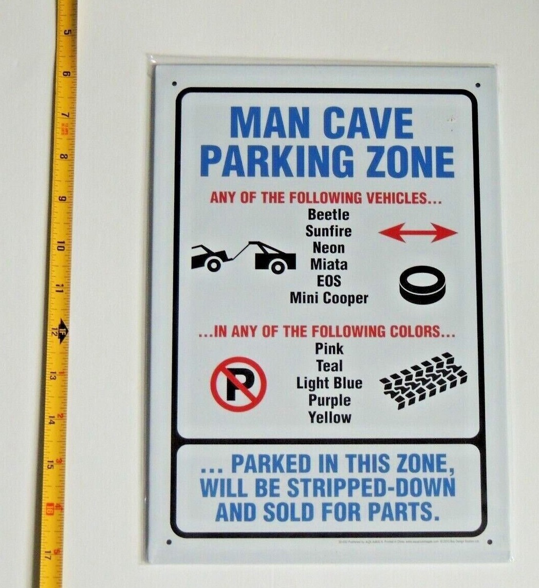 Lot Of 2 Man Cave Signs What Happens in the Man Cave & Man Cave Parking ...