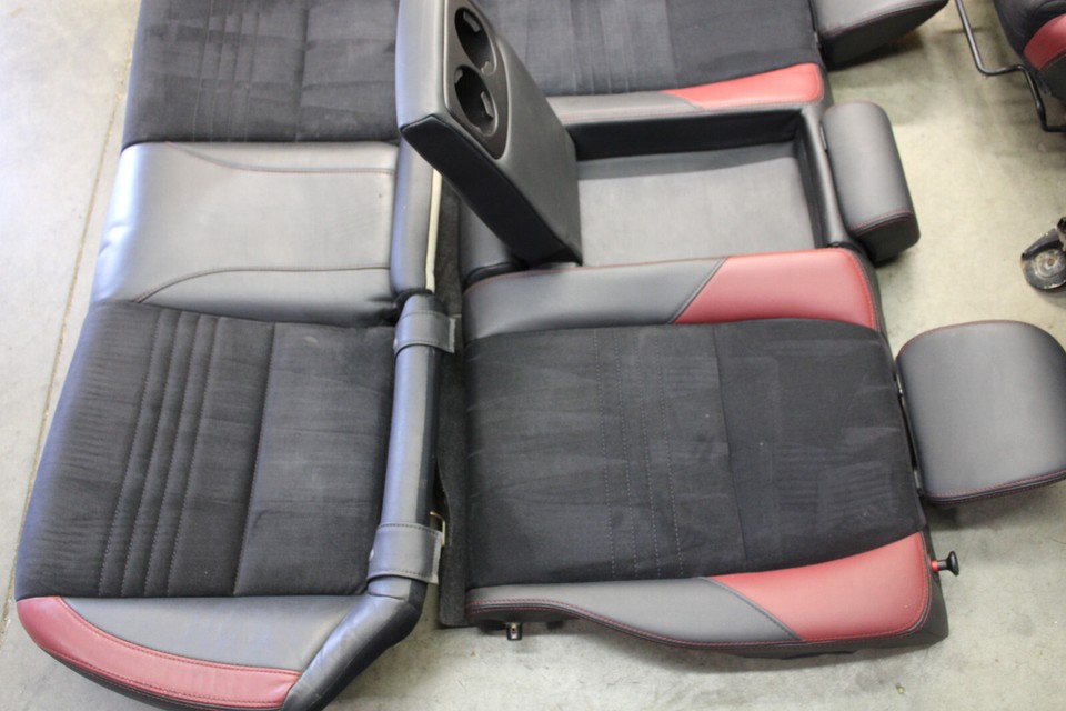 Subaru WRX STI Recaro Red Black Leather Alcantara Seats Genuine Oem ...