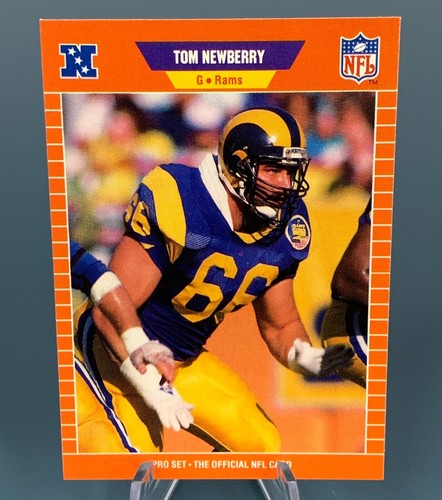 1989 NFL Pro Set Tom Newberry Card #205 Los Angeles Rams Football ...