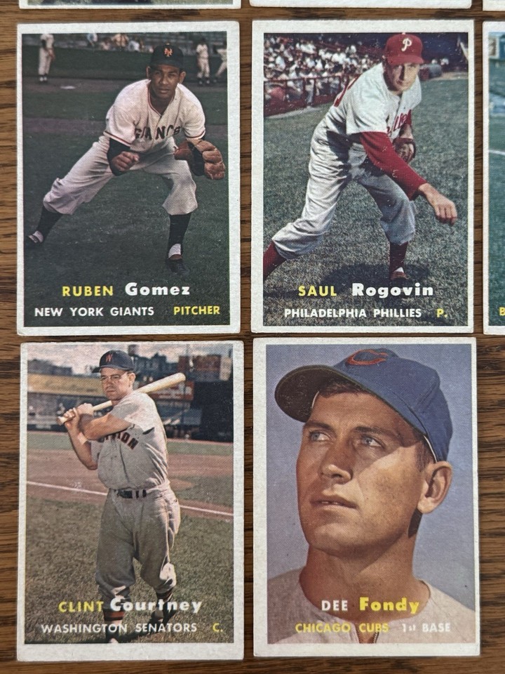 1957 Topps Baseball 19 Card Lot, Bill Tuttle, Faye Throneberry, Vgex-Ex ...