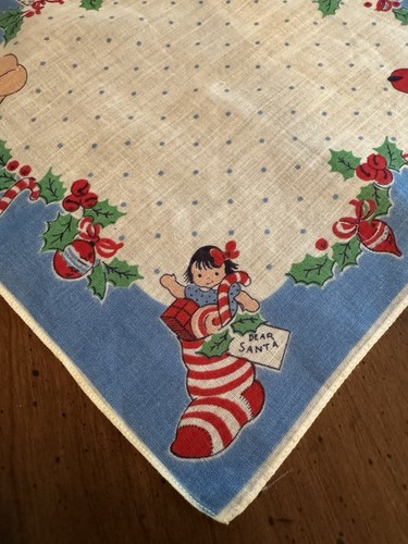Children's Cotton Hanky Childs Handkerchiefs Vintage Toys In Christmas ...