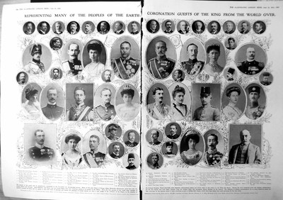 Old Coronation Guests King All Over World Portraits Damaged 1911 1008TP ...