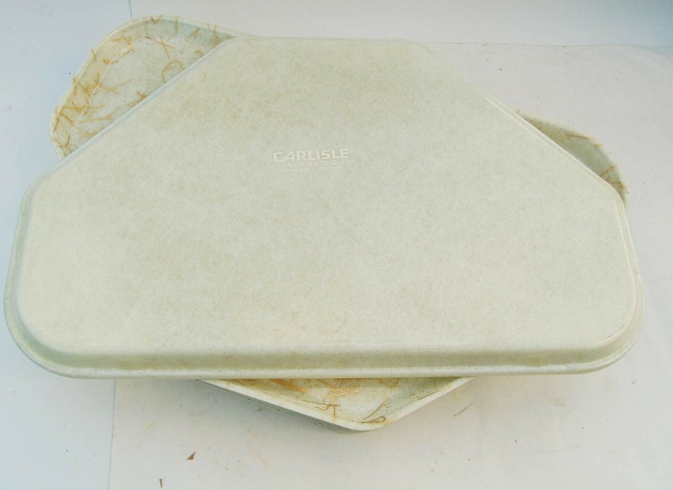 6 Pack of Fiberglass Restaurant Trays 22x14 Trapezoid Cafeteria Trays ...