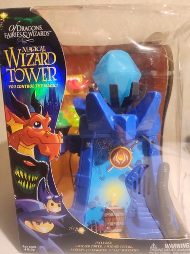 OF DRAGONS FAIRIES AND WIZARDS MAGICAL WIZARD TOWER BLUE W/FIGURES ...