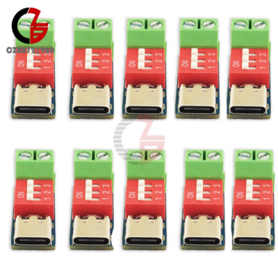 1-10PCS USB-C PD Trigger Board Module PD/QC Decoy Board Fast Charge USB ...