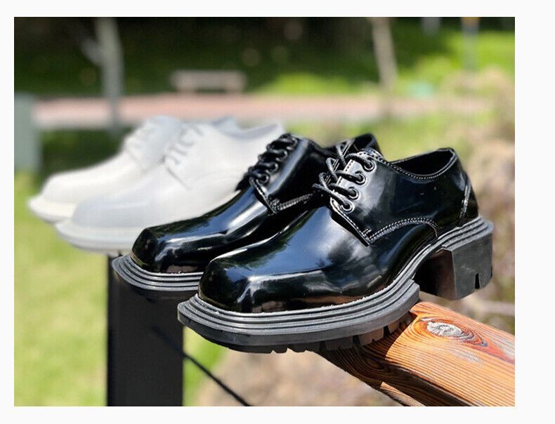 Square Toe Lace Up Formal Dress Platform Men Real Leather Square Toe Lace Up Formal Dress Platform Men Real Leather