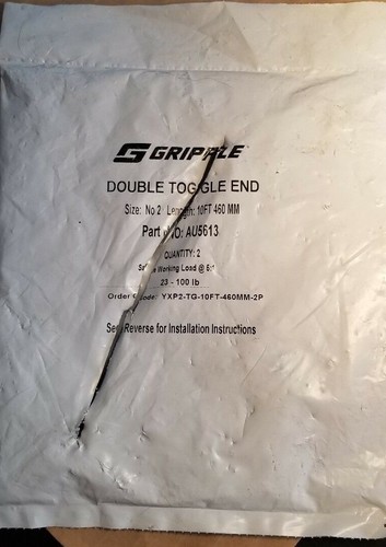 Gripple Double Toggle End Cable YXP2-TG-10FT-460MM-2P 23-100LB SIZE 2 ...