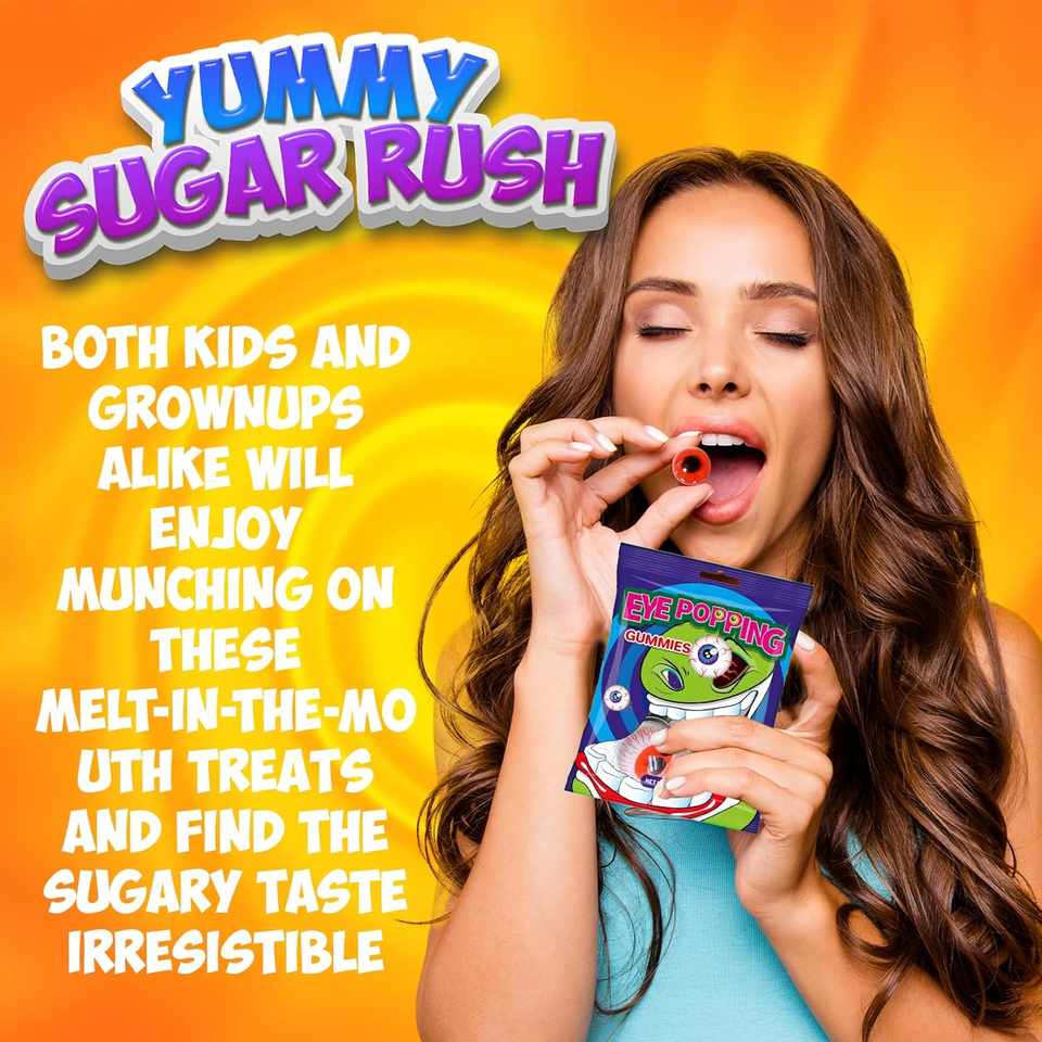 Eye Popping Gummies - Sweet Eyeball Candy for Halloween, Birthday ...
