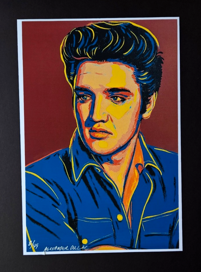 🔥ALEXANDER DULAC | ELVIS PRESLEY Hand Signed Authentic Print Edition of ...