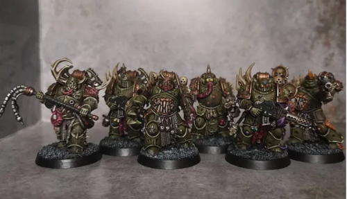 6X Plague Marines easy to build DEATH GUARD WARHAMMER 40k Painted | eBay