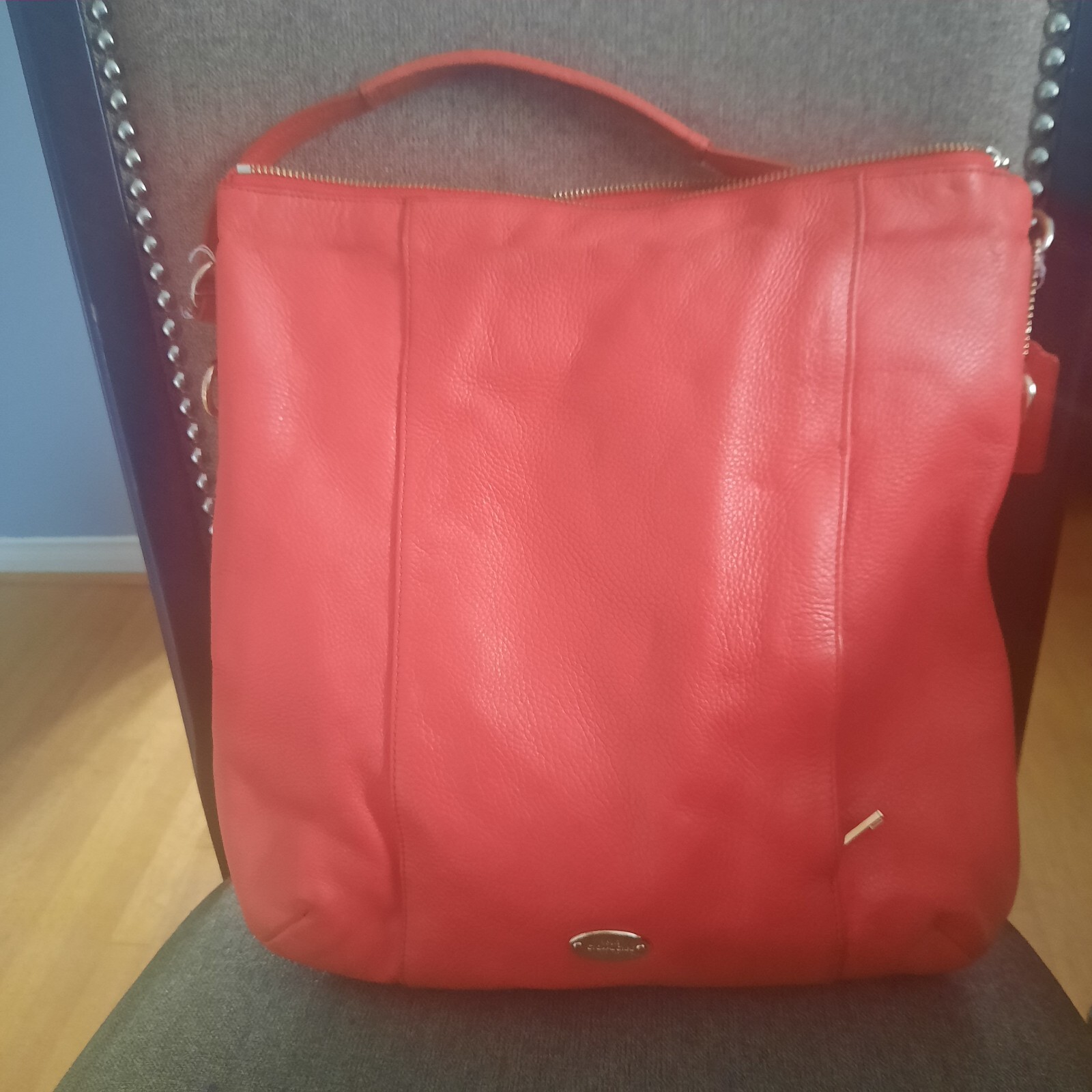 Coach Isabelle Pebbled Leather Hobo Tote Purse 34511 - Gem