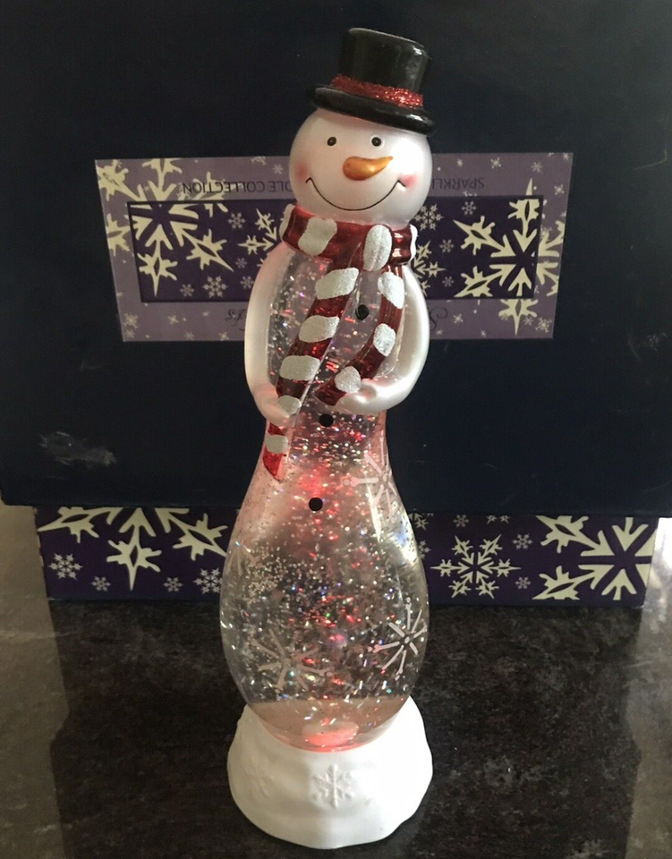 SNOWMAN LAMP small bubbles and multicolored lights | eBay