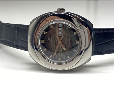 talis 25 jewels automatic day/date swiss made incabloc water resistant ...