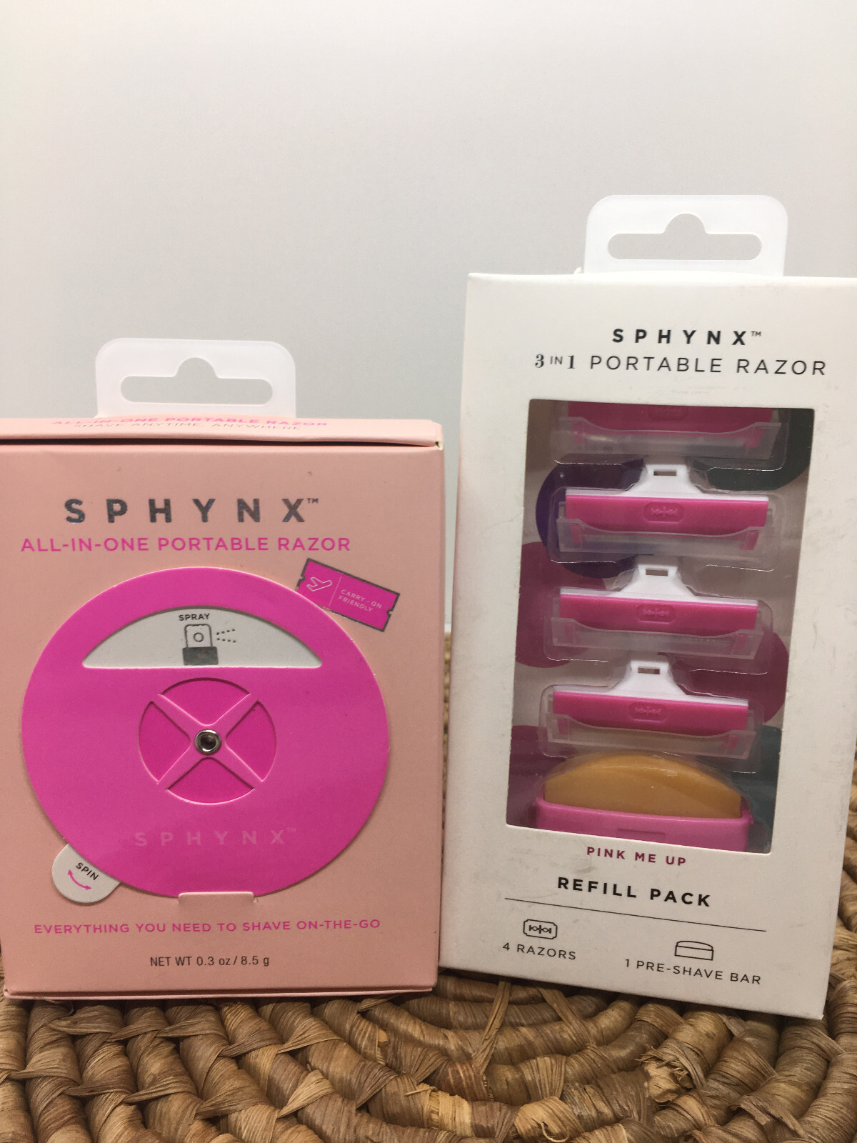 SPHYNX all in one Razor TSA approved & 4 pack refill Pack 1 pre shave ...