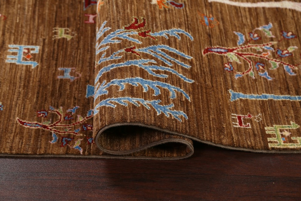 Vegetable Dye Tribal Floral Ziegler Oriental Area Rug Handmade Wool ...