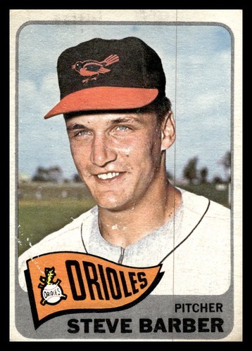 1965 Topps Steve Barber #113 Baltimore Orioles Baseball Card | eBay