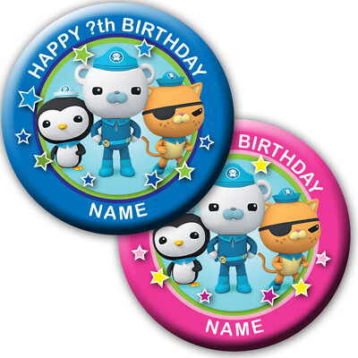 Personalised Octonauts Pin Badges Children Birthday Christmas - any ...