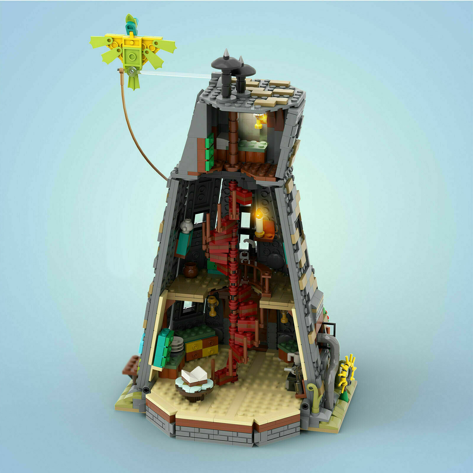 Modular House Hut 1207 Pieces from Movie about Magic Building Toys MOC ...
