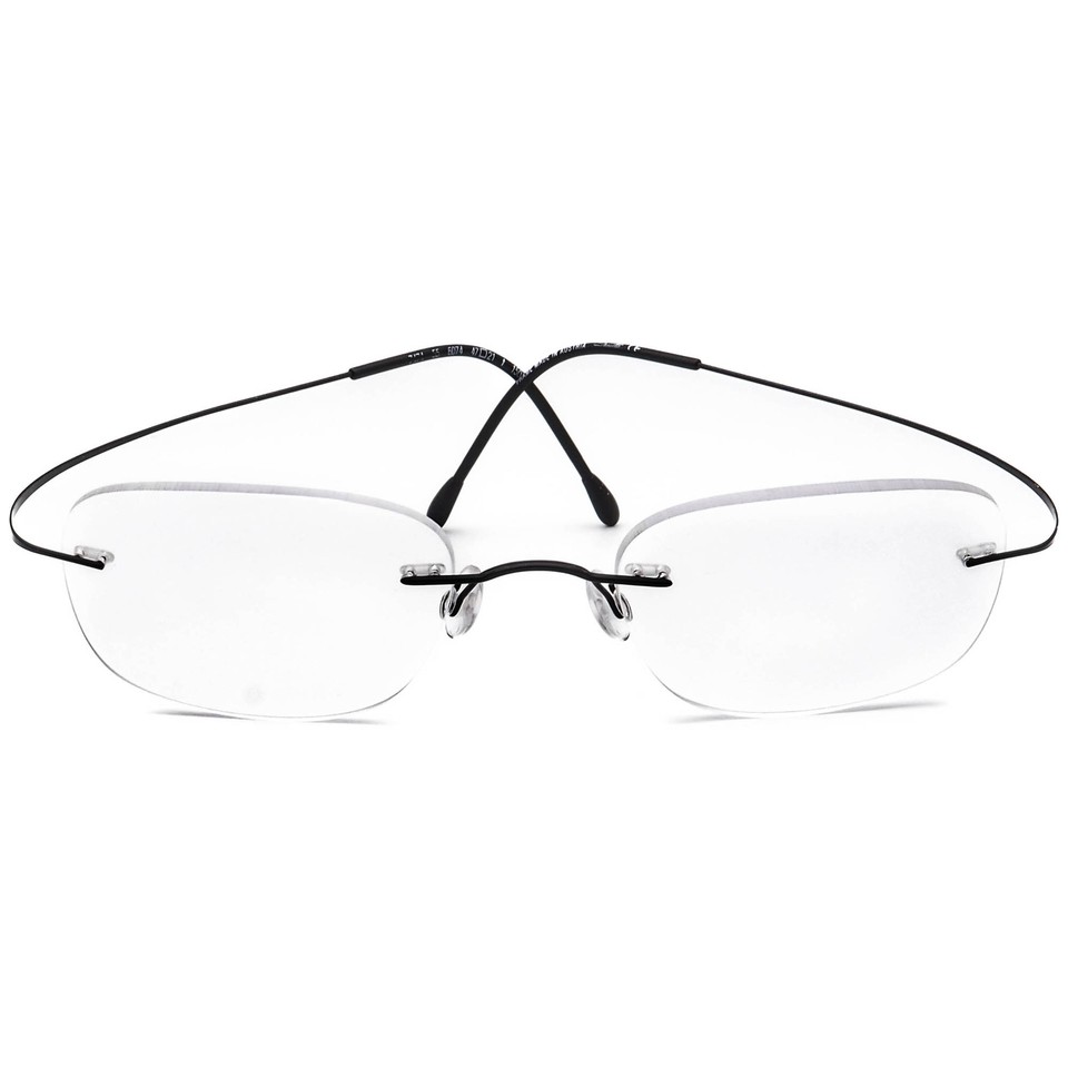 Silhouette Eyeglasses 7474 55 6074 Black Square Frame Austria 50[]21 ...