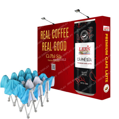 10ft Pop Up Stand Trade Show Displays Back Wall Booth with Custom ...