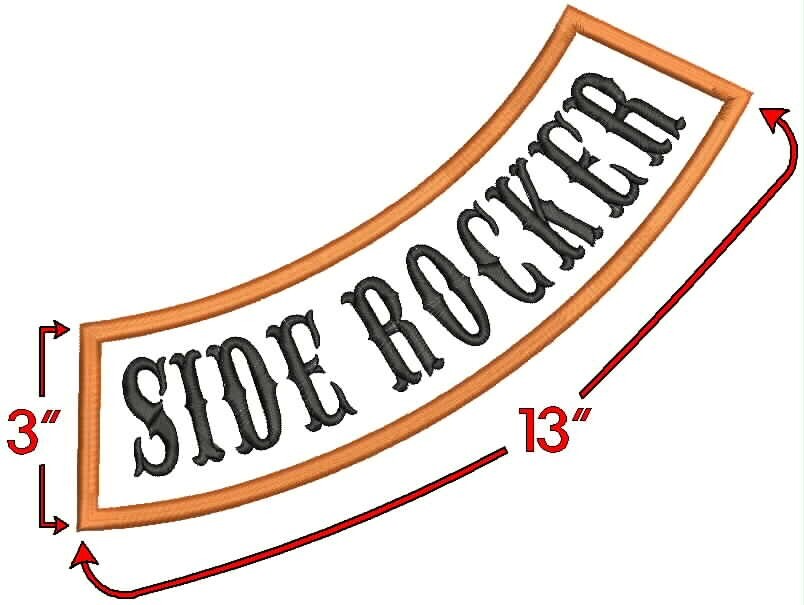 Custom Embroidered Side Rocker Vest Patch Motorcycle Biker Patch Club ...