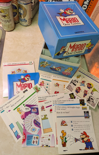 Super Mario Quiz Cards - Vintage Nintendo - Storage, sealed cards ...