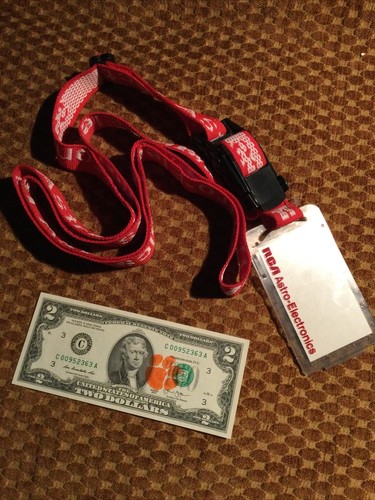 Vintage RCA Astro Electronics Luggage Tag & Strap Satellite Space ...