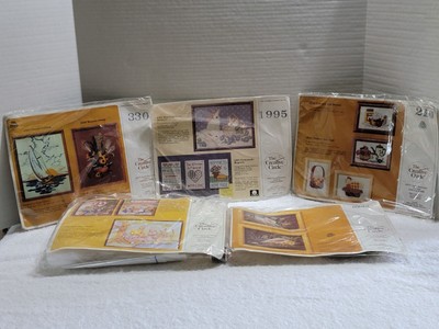 LOT OF 5 ASSORTED VINTAGE CREATIVE CIRCLE CROSS STITCH KITS 0330/1995 ...