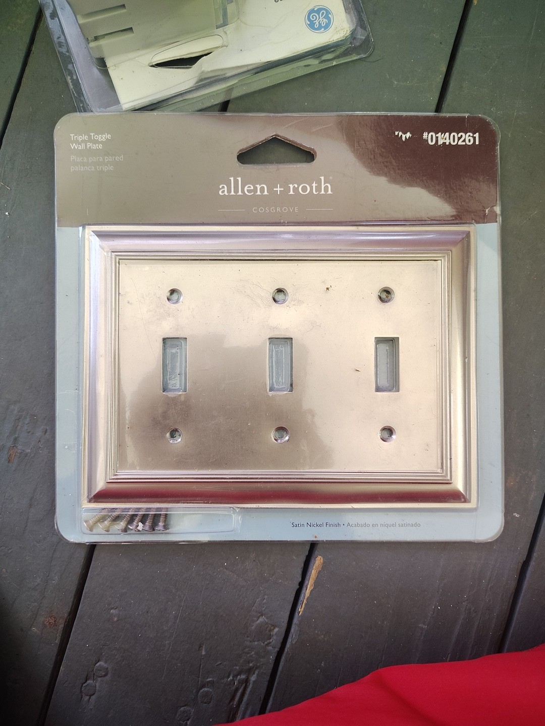 Allen + Roth Triple Toggle Wall Plate # 0140261 Light Switch Satin ...