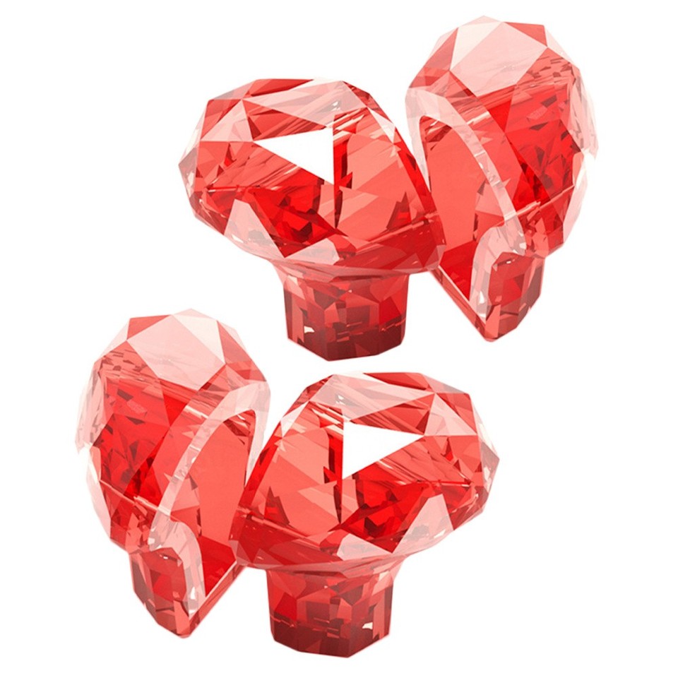 2Pair Toilet Tank Button: Crystal Heart Shaped Toilet Flusher Button ...