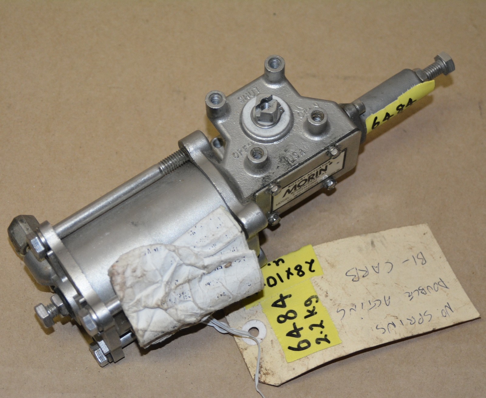 MORIN Rotary Double Act. valve actuator Pneu/Hydr S 003M D000 Max ...