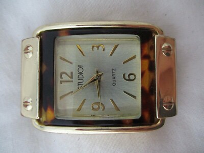 Studio TIME Watch Rectangular Face Gold Toned Stylish Fashion WORKING ...