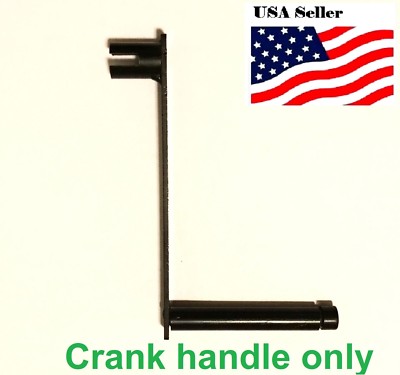 Black Steel Hand Crank 8mm 5/16" shaft cranking handle metal | eBay