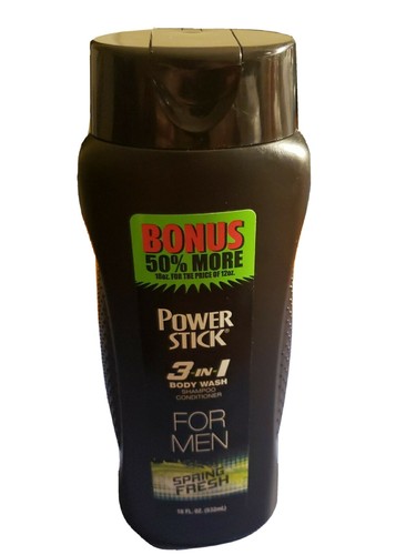 Power Stick 3 in 1 for Men Shampoo Conditioner Body Wash Spring Fresh ...