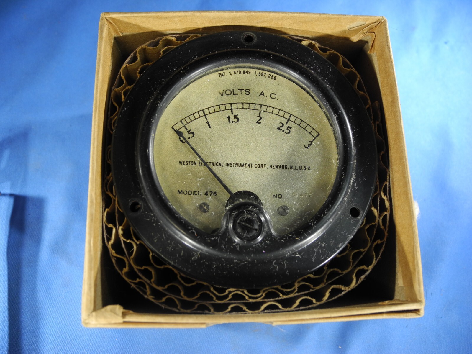 Weston 0 to 3 A.C. Volts Panel Meter Vintage model 476 | eBay