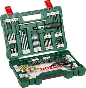 Bosch 91-Piece V-Line Titanium Drill Bit and Screwdriver Bit Set with ...