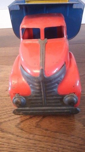 Vintage MARX LUMAR CONTRACTORS Pressed Metal 18" Toy Dump Truck RARE | eBay