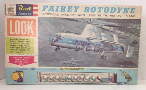 Revell 1:78 Fairey Rotodyne Vintage Model Airplane Kit No. H-185-198 ...