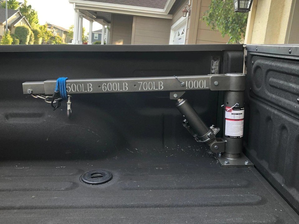 1/2 Ton Capacity Pickup Truck Crane Swivel Jack Extra Lift Hoist Load ...