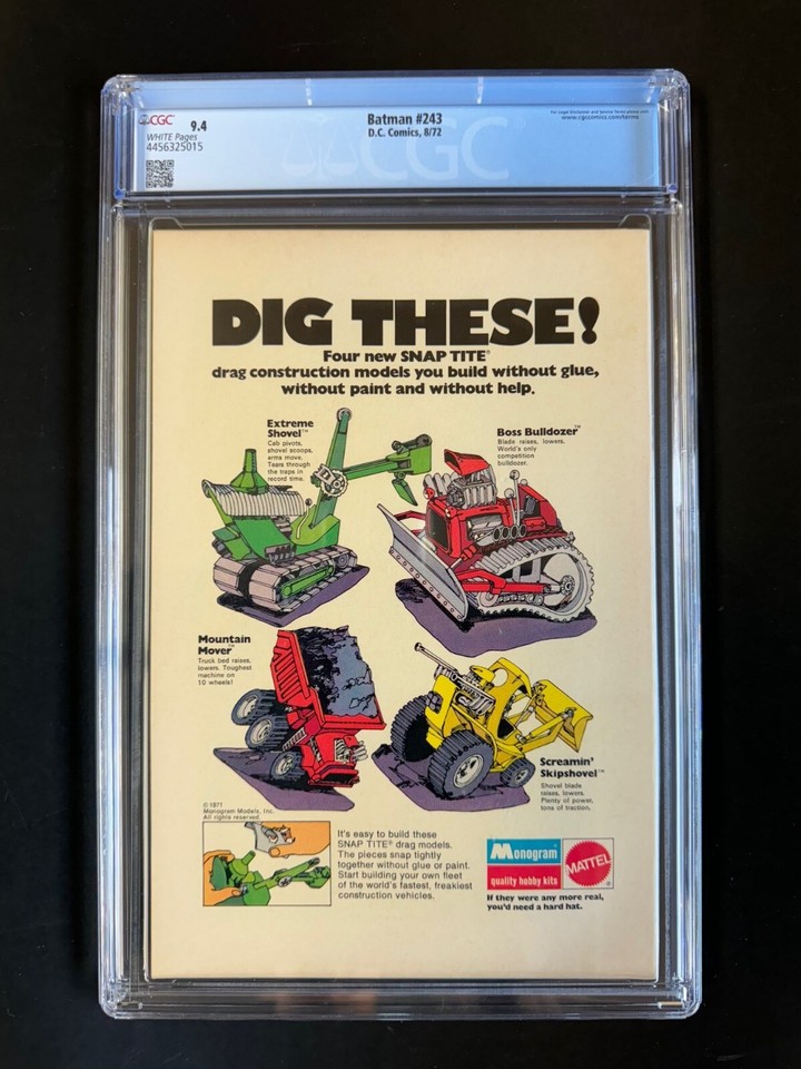 BATMAN #243 CGC 9.4 Neal Adams - Ra' Al Ghul - Talia DC Comic - WHITE ...