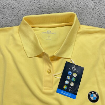 Vantage Vansport BMW Polo Shirt Women 3XL Yellow Performance Short ...