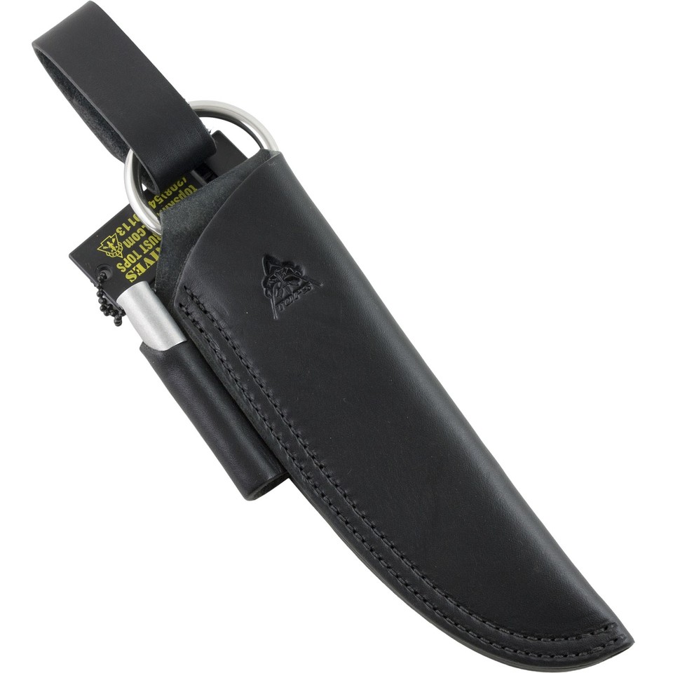 TOPS Brothers of Bushcraft BOB Black Leather Fixed Blade Knife Sheath ...