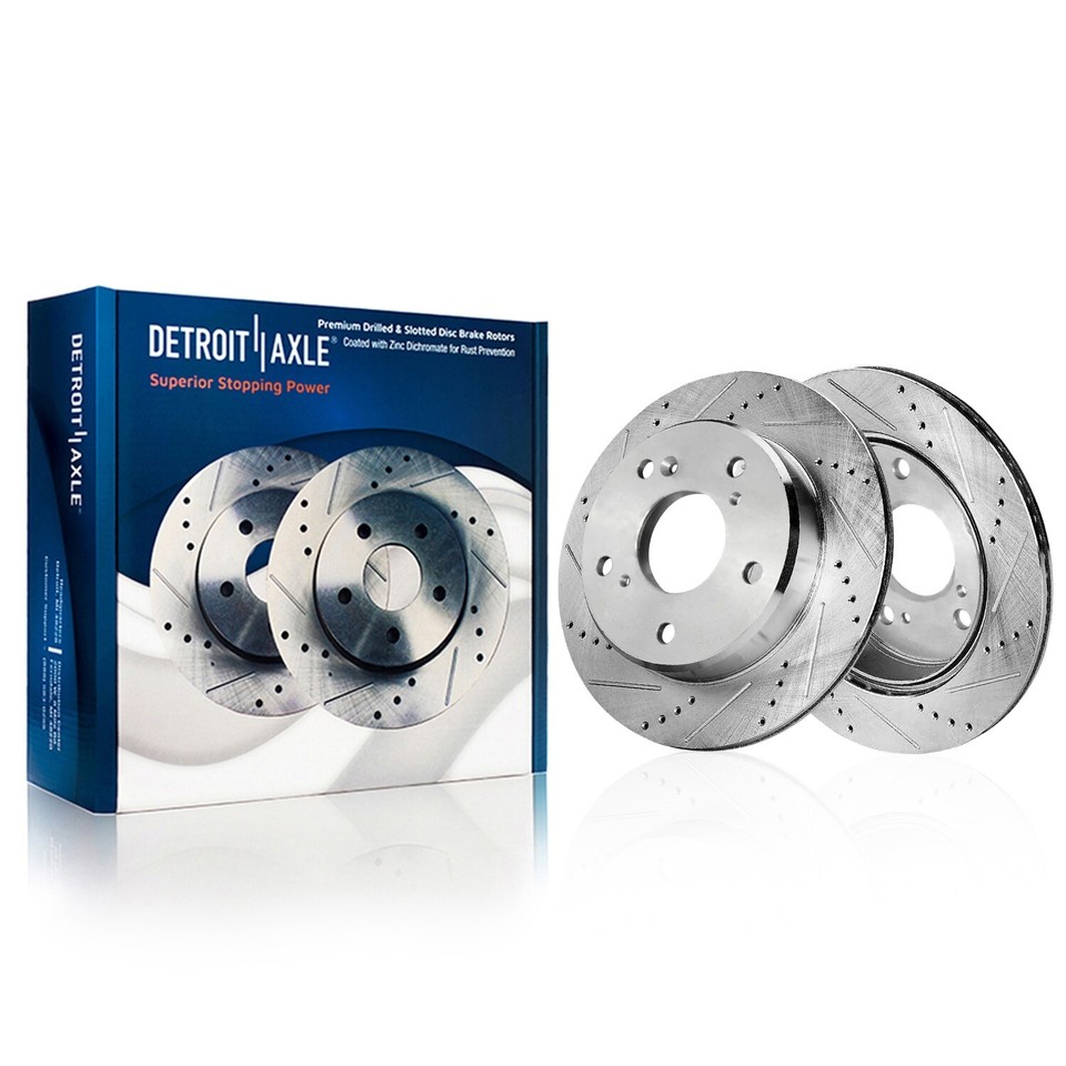 312mm Front 310mm Rear Drilled Slotted Brake Rotors Kit for 2017-2023 ...