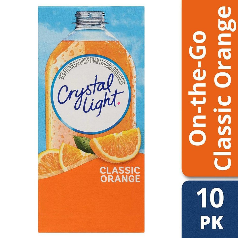 Crystal Light Classic Orange Powdered Drink Mix, 10 ct - 0.13 oz 6 Pack ...