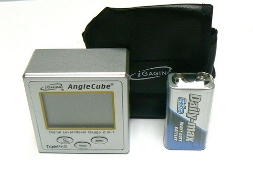 iGaging Angle Cube Digital Protractor Gauge Magnetic Angle & Level ...