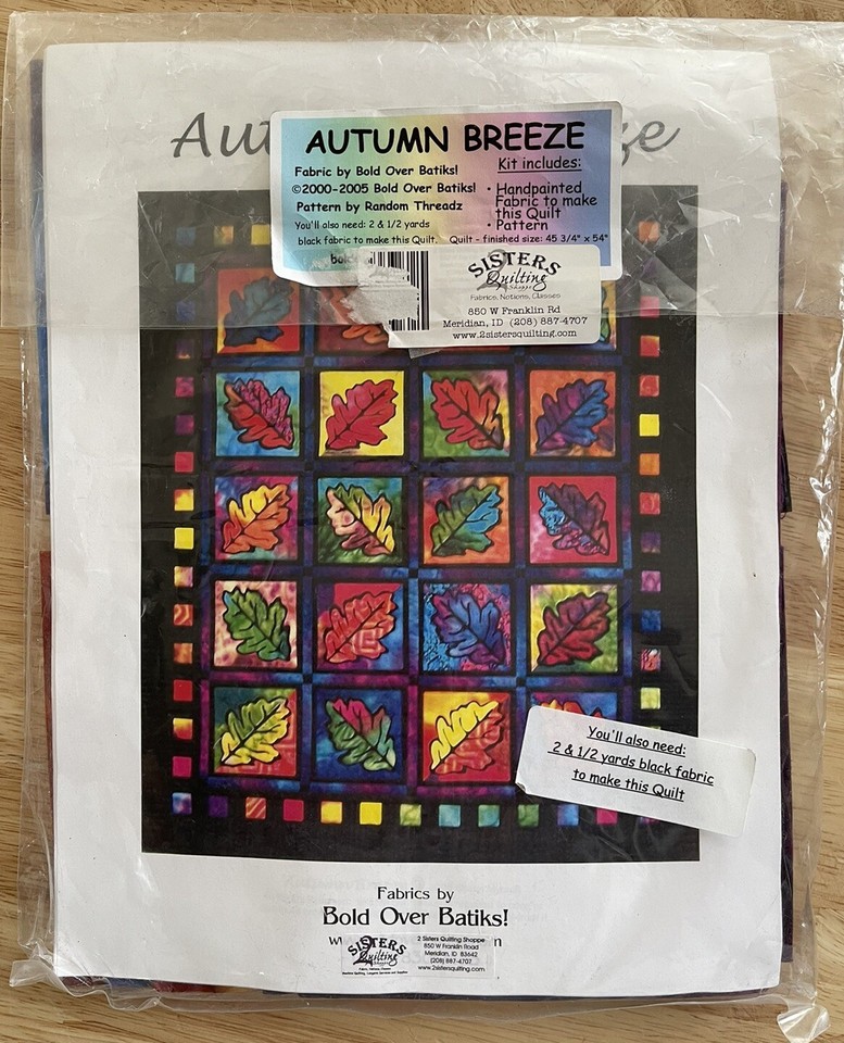 Bold Over Batiks! Quilt Kit "Autumn Breeze" by Sheryl Mycroft for ...